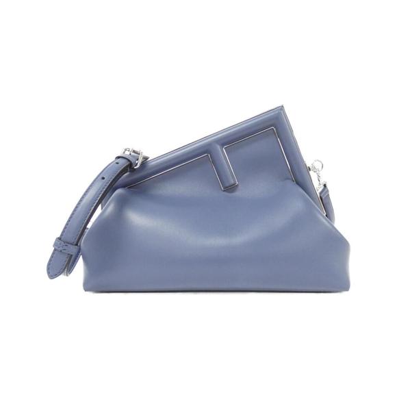 Fendi | Bags | Fendi First Midi Handbag Lambskin Blue Silver Metal ...